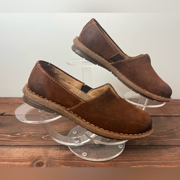 Born | Shoes | Born Teresa Brown Leather Womens Loafer Slip On Casual ...